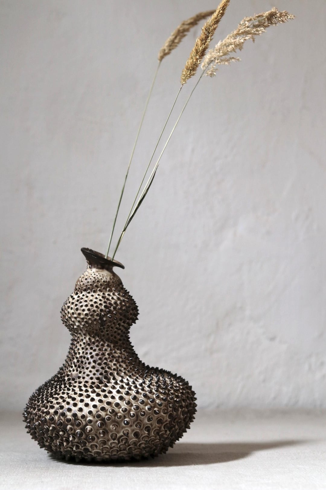 Spiky Object Vase Made of Black Ceramic I Organic I Modern I Art ...