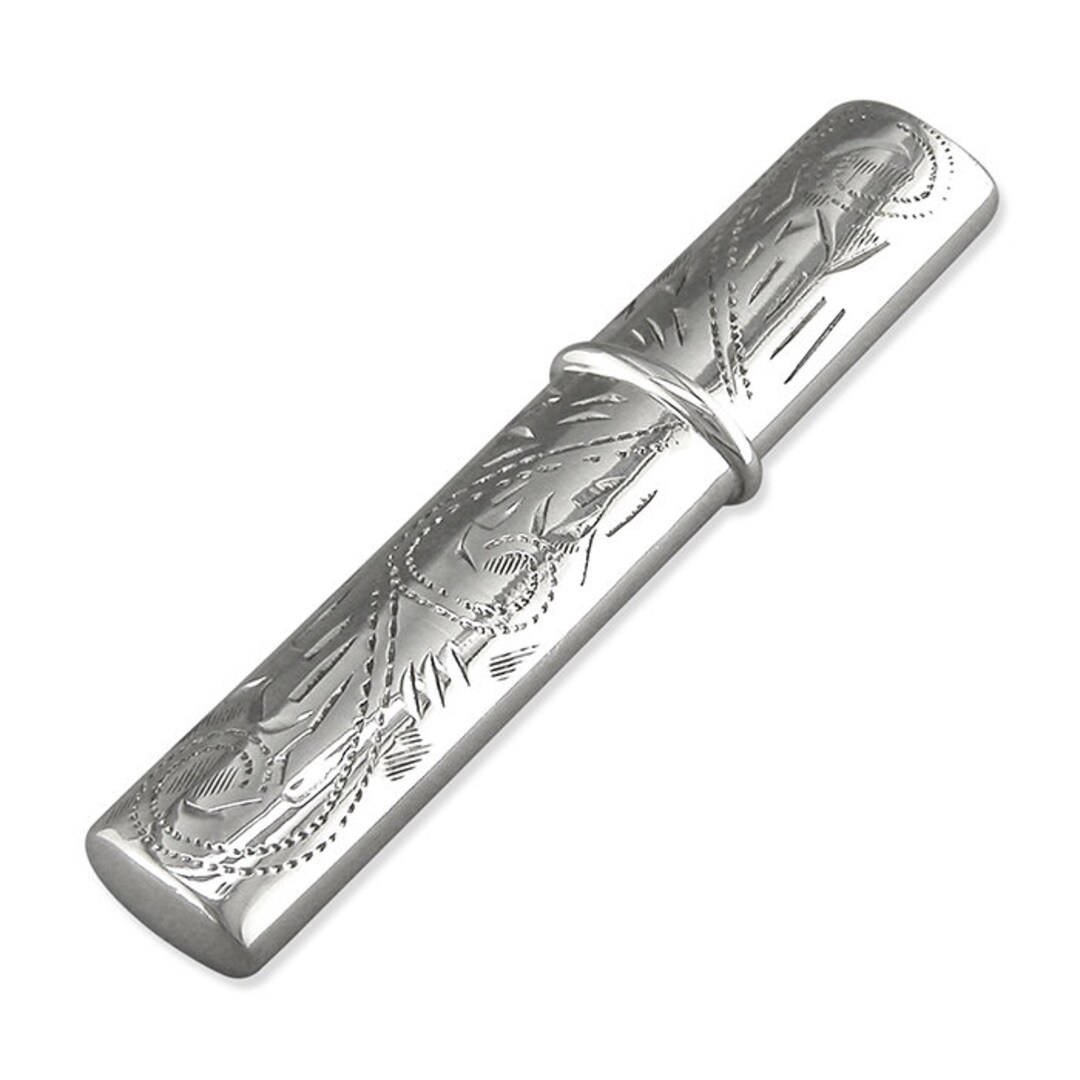 Engraved Sterling Silver Needle Case - Etsy UK