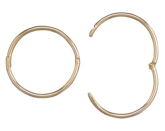 Gold Hinged Sleeper Earrings - Etsy UK