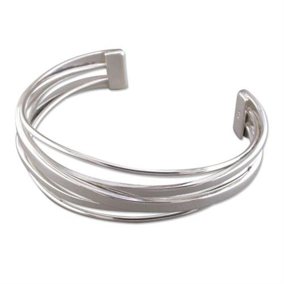Five Strand Crossover Sterling Silver Torc - Etsy