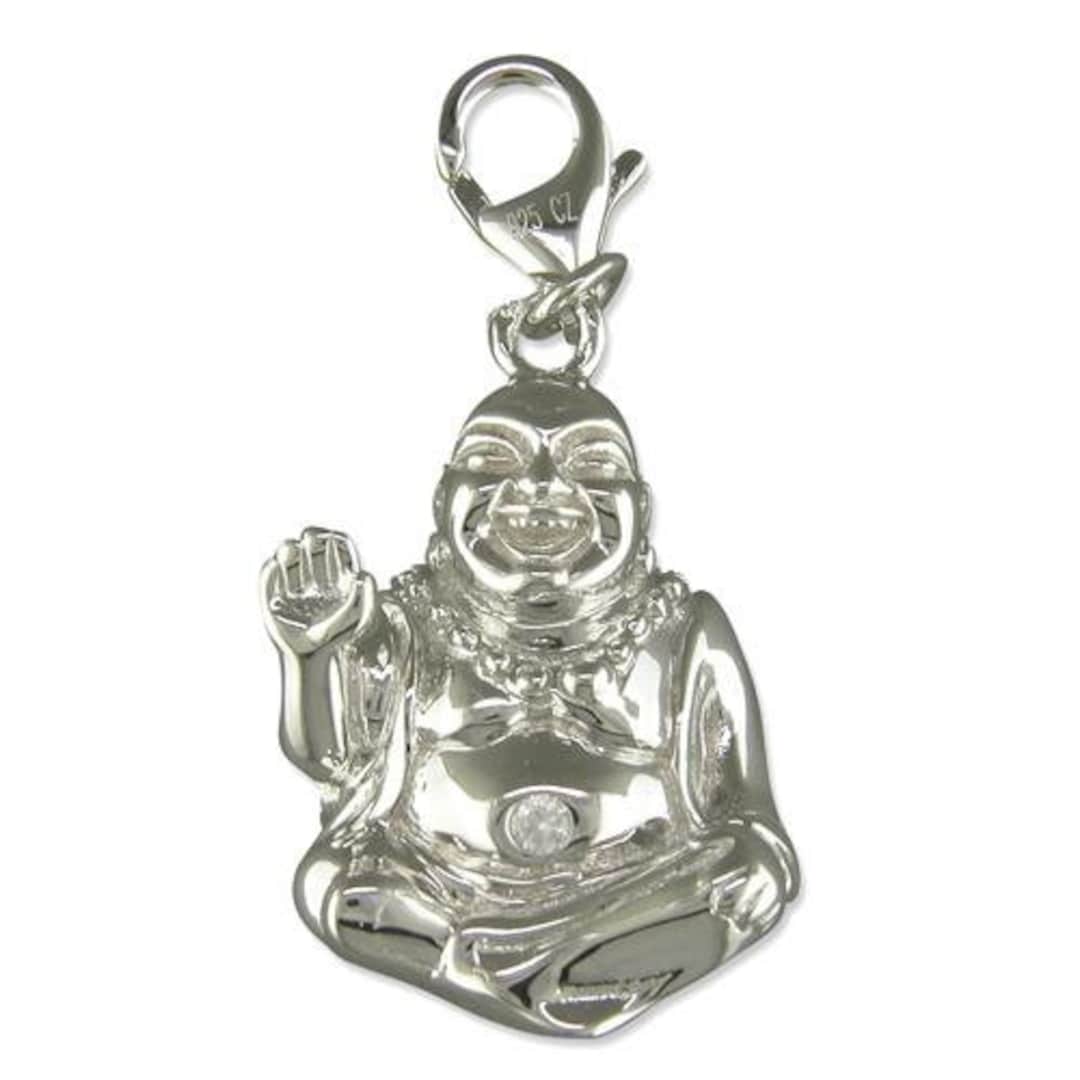 Laughing Buddha for Good Luck Charm in Sterling Silver - Etsy