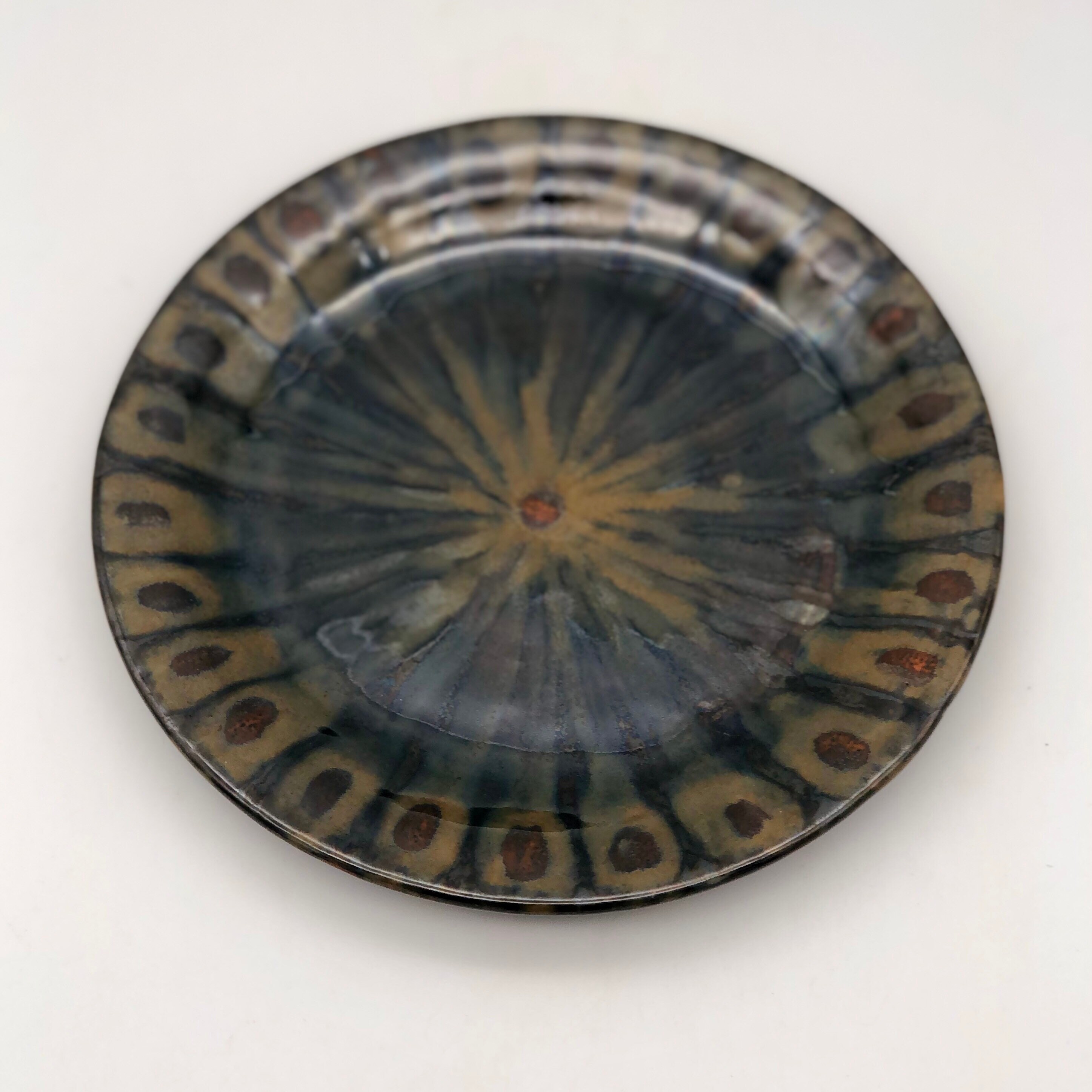 Pulsing Color Wheel Thrown Stoneware Cheese Plate - Etsy