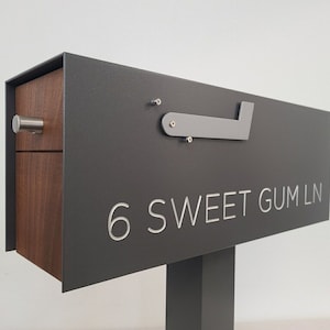 Modern Mailbox, Contemporary and Industrial Design, Powder Coated ...
