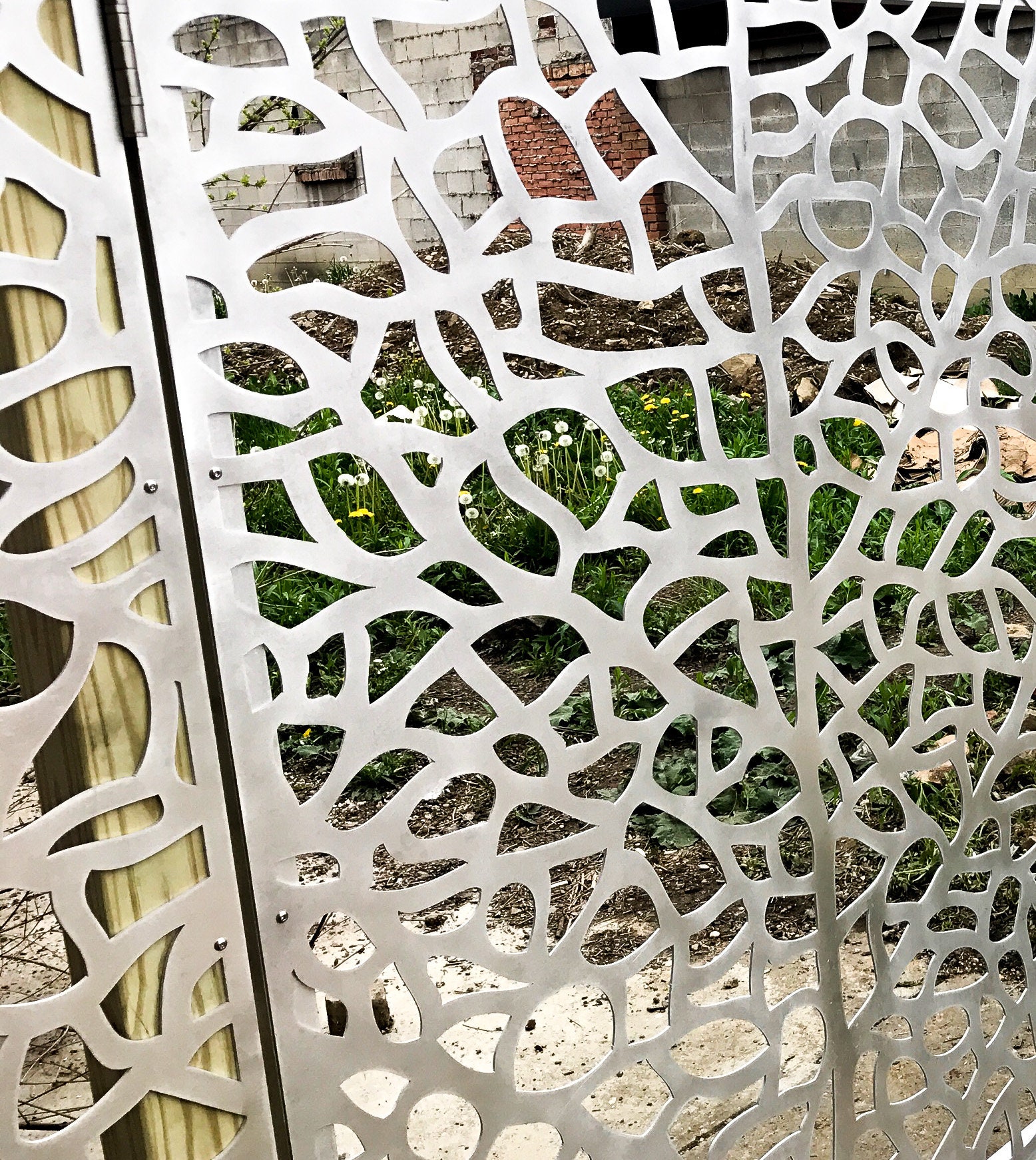 1/8" Hot Rolled Steel Leaf Fence Screen 24"x48" - Etsy