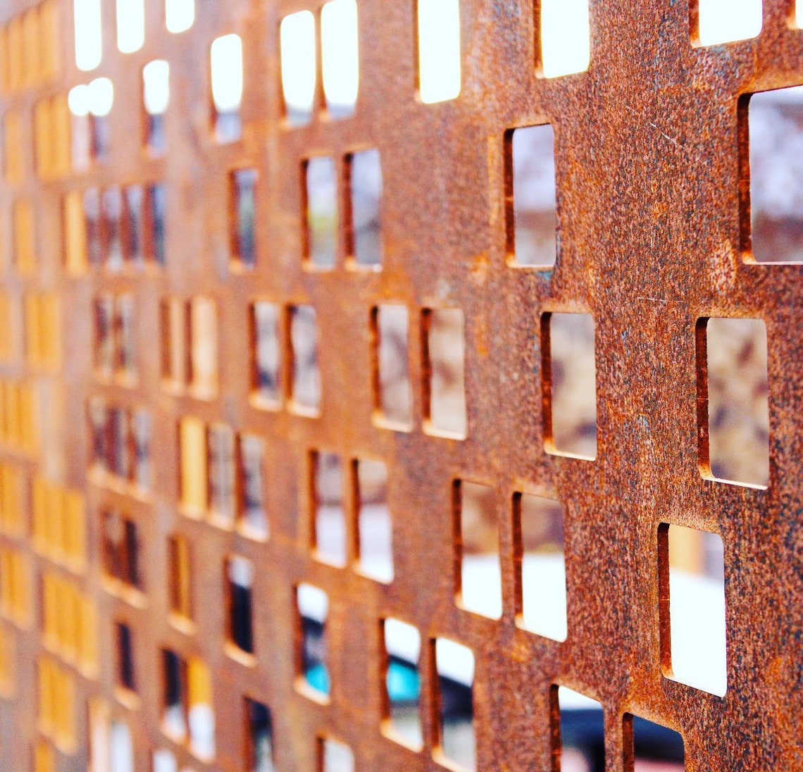 1/8 Hot Rolled Steel Square Fence Screen - Etsy