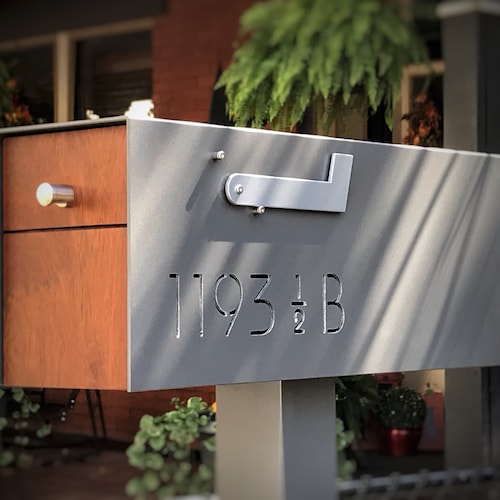 Custom Mailbox Address Numbers Modern Mailbox Numbers - Etsy