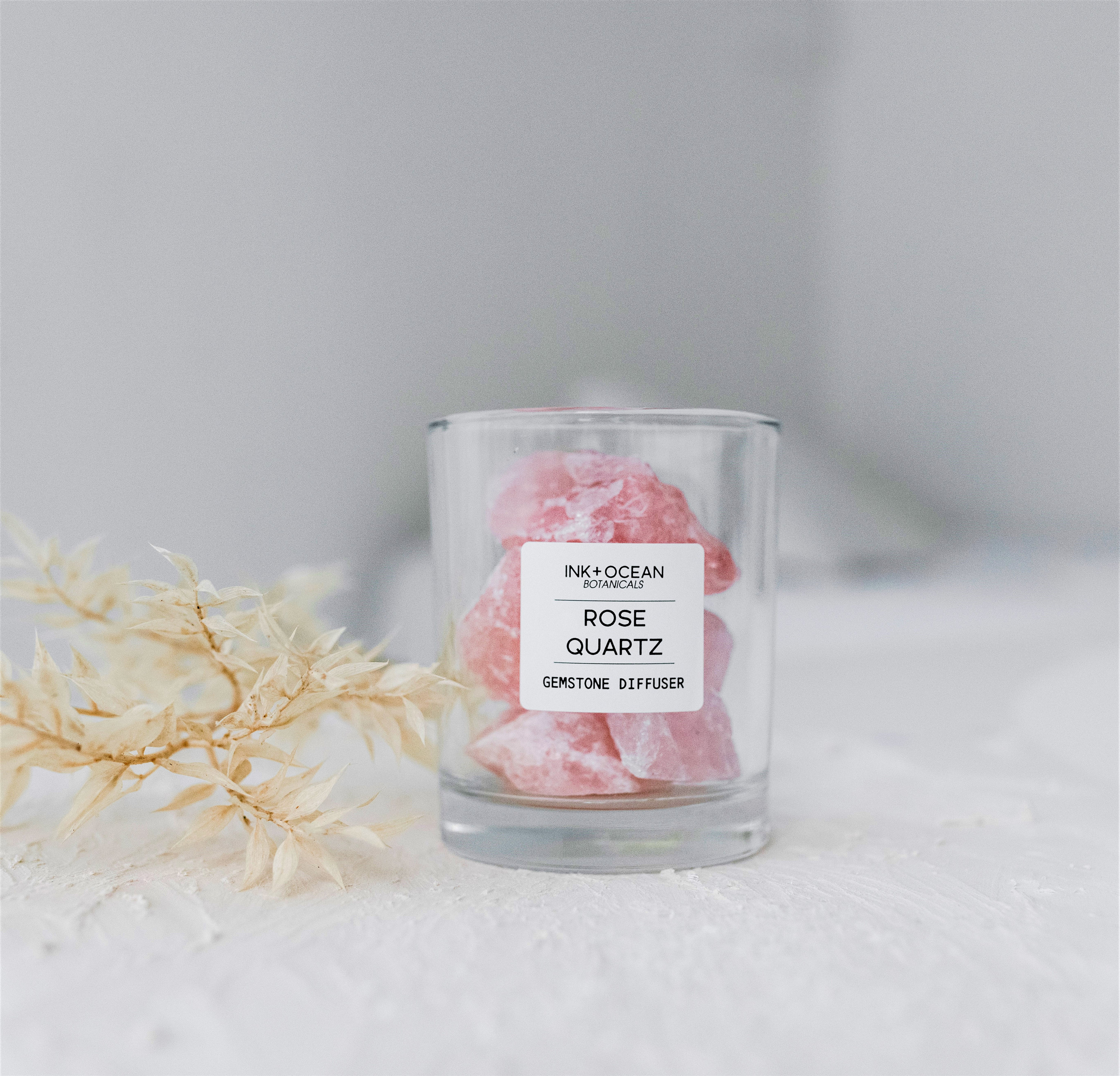 Rose Quartz Gemstone Crystal Diffuser, Potpourri, Essential Oils, Gift ...