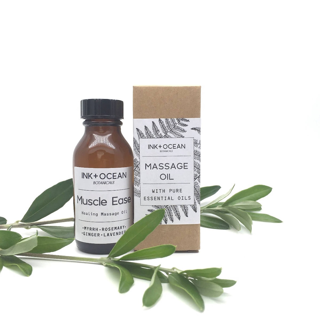 Handcrafted Muscle Ease Massage, Body and Bath Oil, Made With Essential ...
