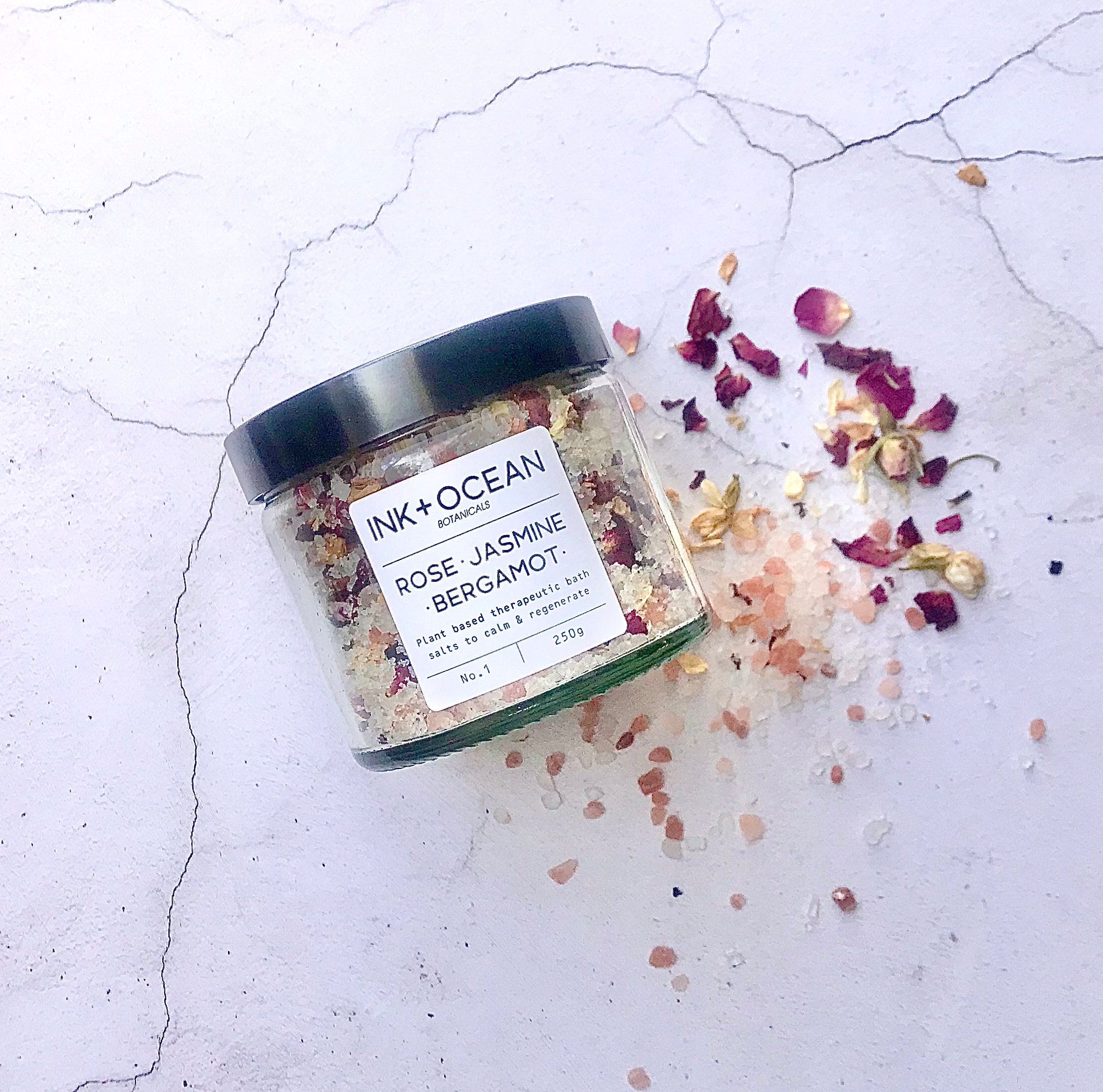 Artisan Aromatherapy Bath Salts With Rose, Jasmine and Bergamot ...