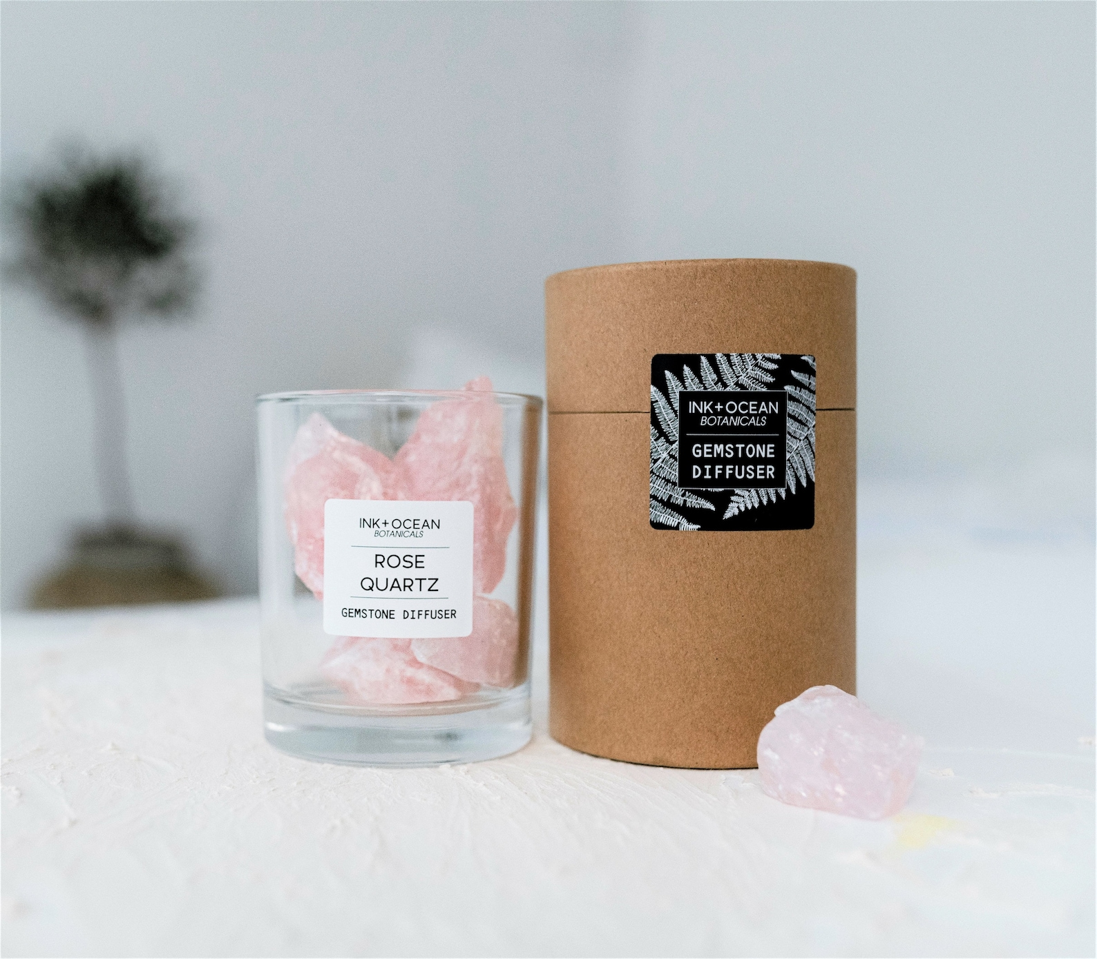 Rose Quartz Gemstone Crystal Diffuser, Potpourri, Essential Oils, Gift ...