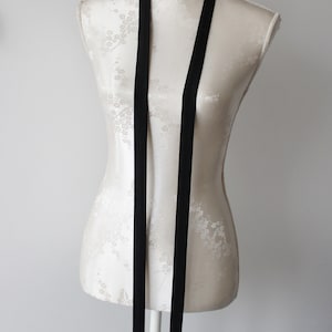 Skinny Scarf Black Long Detachable Removeable Accessories for Women ...