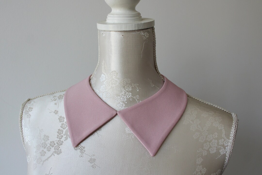 Pastel Pink Collar Necklace Silver Glitter Pointed Shape Detachable ...