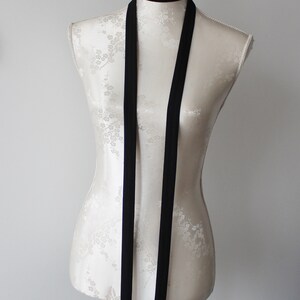 Skinny Scarf Black Long Detachable Removeable Accessories for Women ...