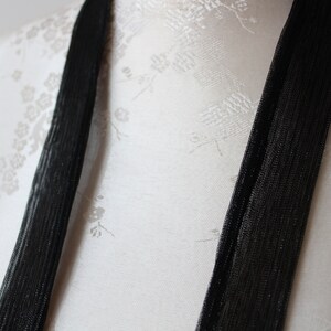 Skinny Scarf Black Shiny Detachable Removeable Accessories for Women ...