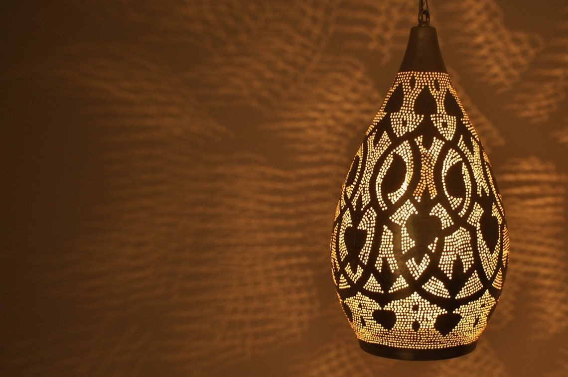 Moroccan Lamp Handcrafted Lighting Brass - Etsy