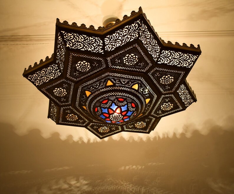 Grand Arabic Chandelier Brass, Moorish Dining Hall, Cultural Motifs ...