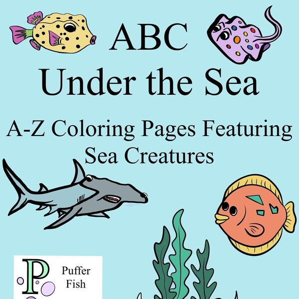 Sea Animal Alphabet - Etsy