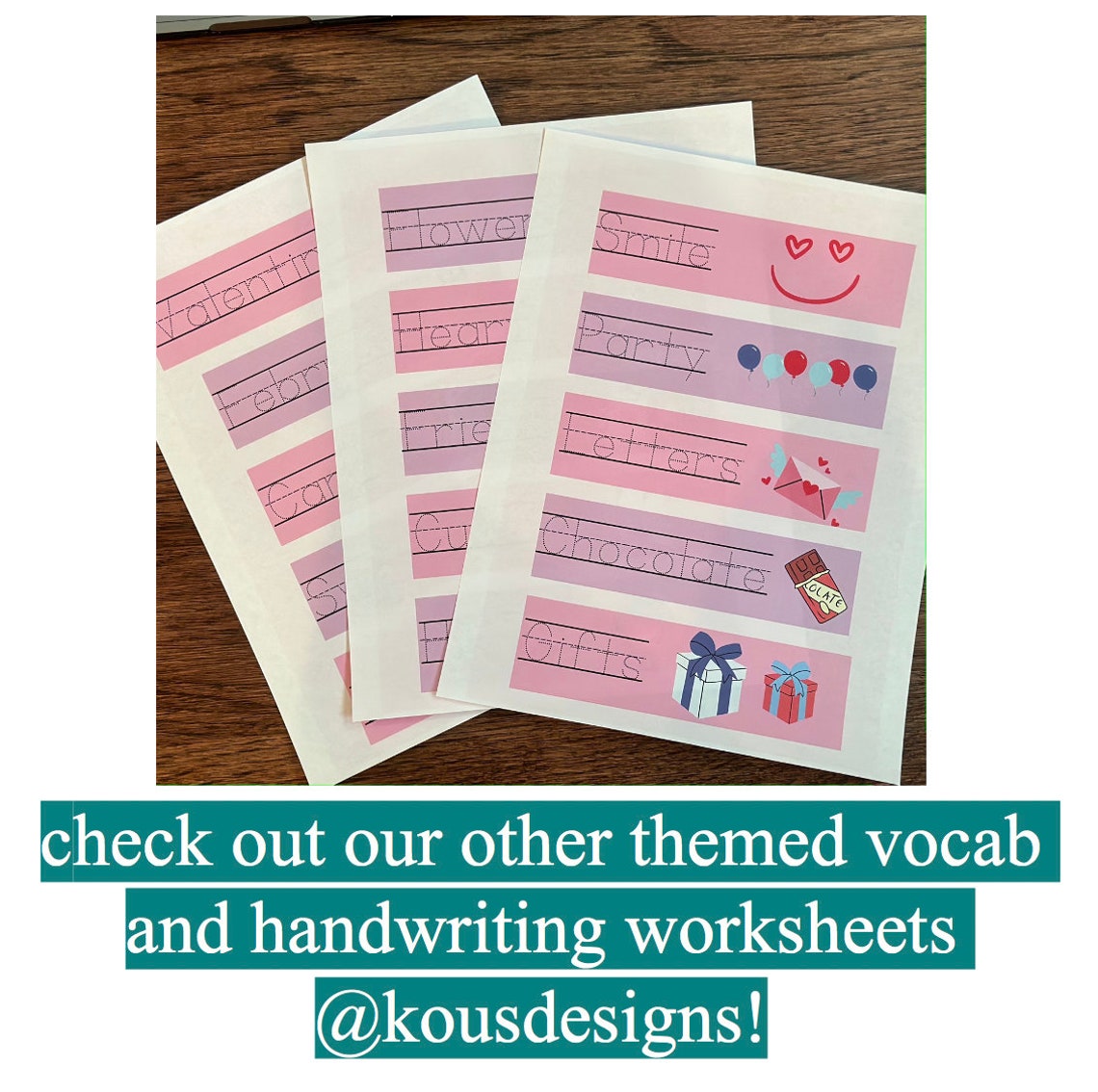 Spring Vocabulary and Handwriting Sheets Instant Download Spring ...