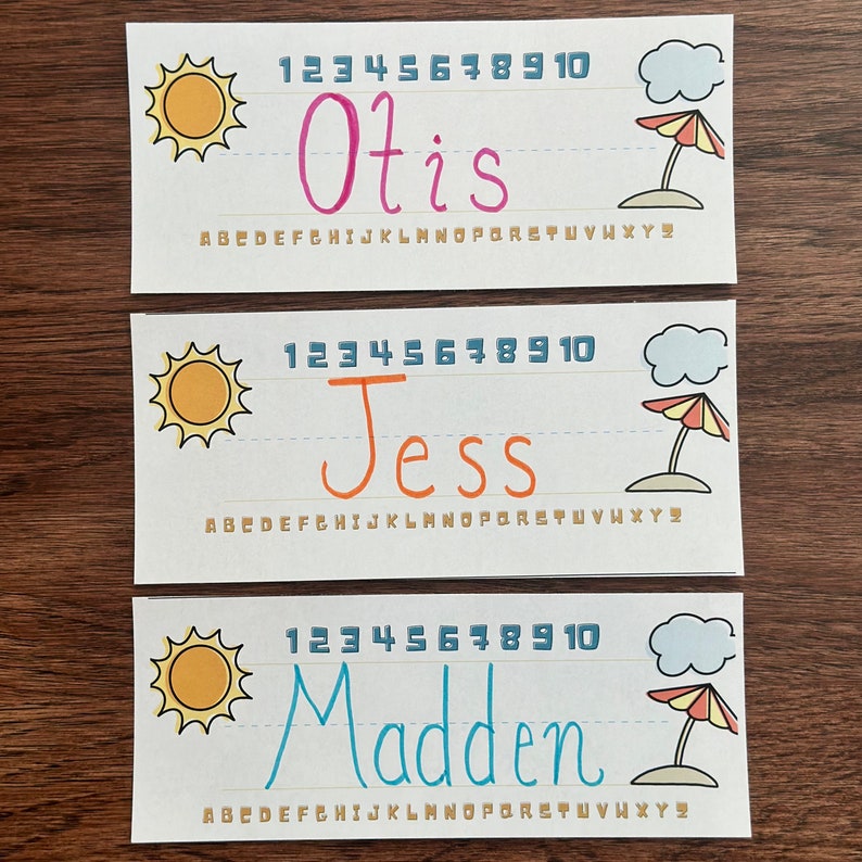 Summer Classroom Name Tags: Printable Decor (digital Download) - Etsy