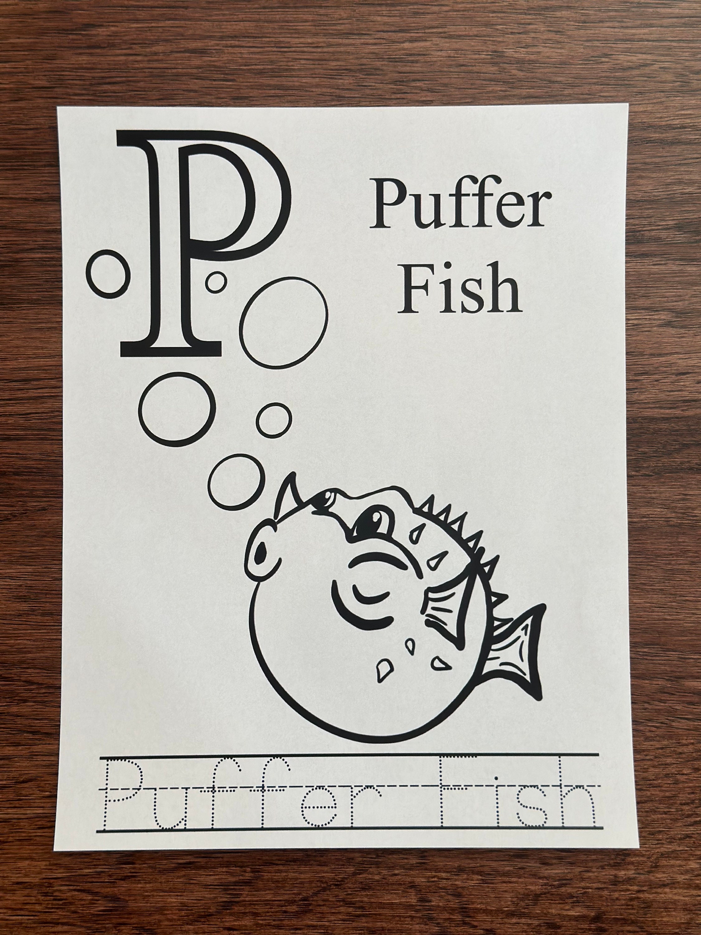 Sea Animal Alphabet Coloring Pages - Etsy