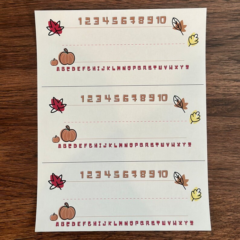 Fall Name Tags - Instant Download - Autumn Name Tags - Fall Printable ...