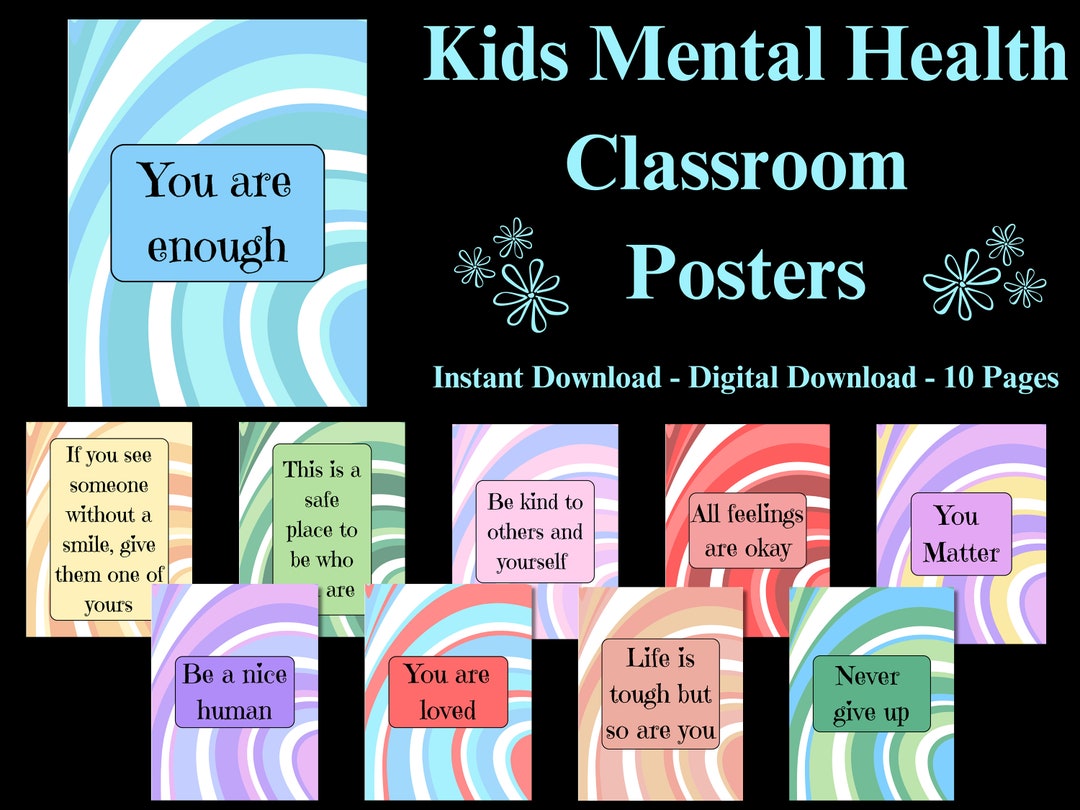 Kids Mental Health Classroom Posters - Children's Mental Health ...