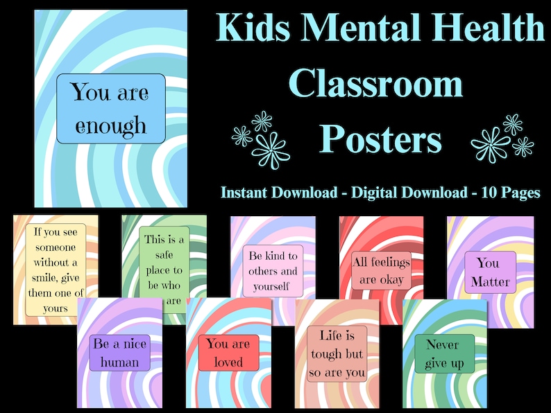 Kids Mental Health Classroom Posters - Children's Mental Health ...