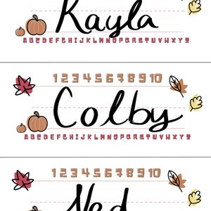 Seasonal Name Tags Set instant Download - Etsy