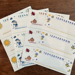 Seasonal Name Tags Set - Instant Download - Season Printable - Summer ...