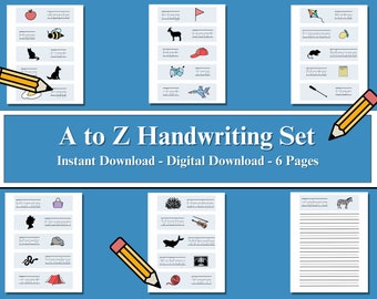 Handwriting Practice A-Z - Etsy