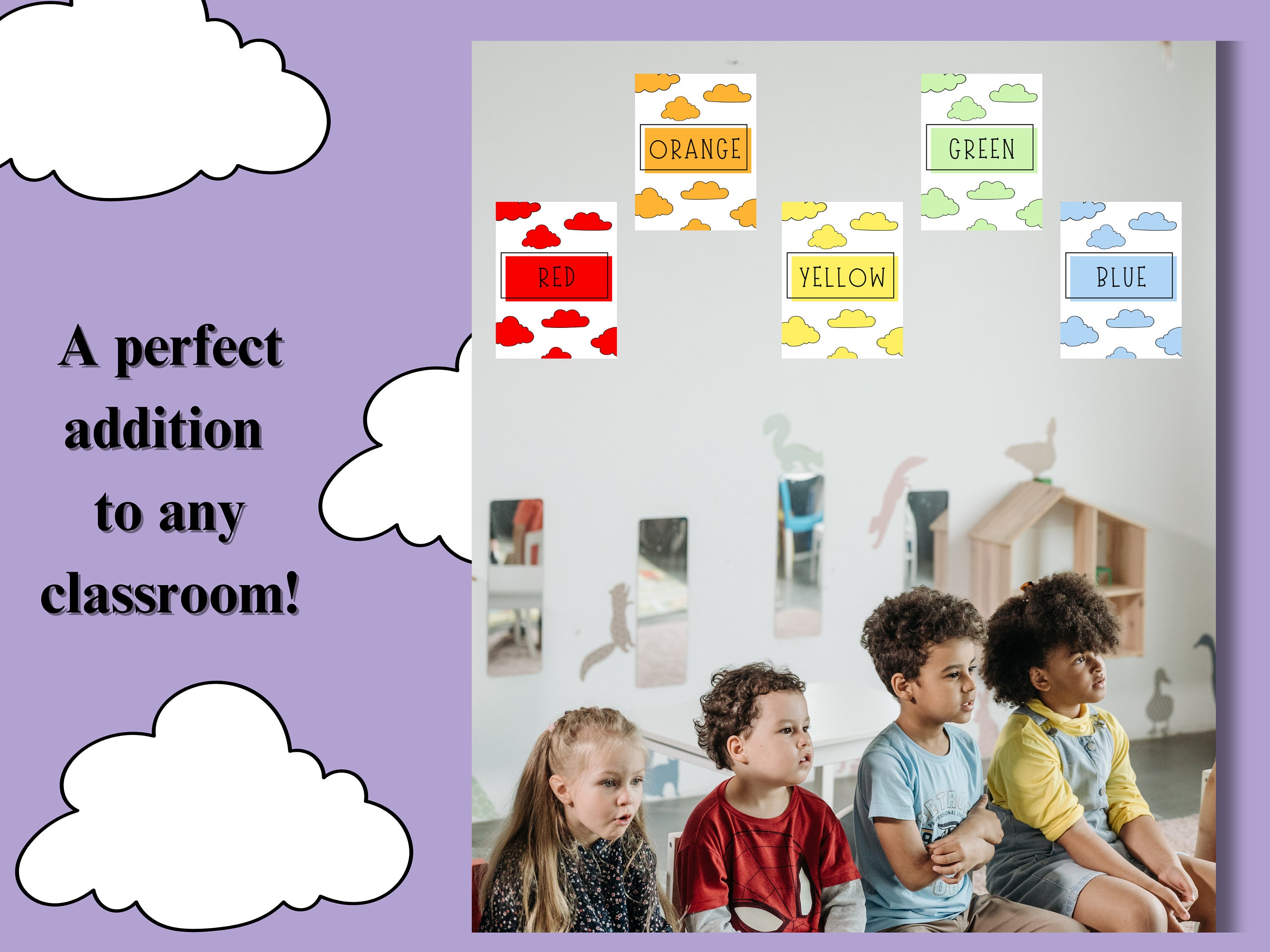 Mystical Cloud Color Posters Classroom Posters Instant Download Learn ...