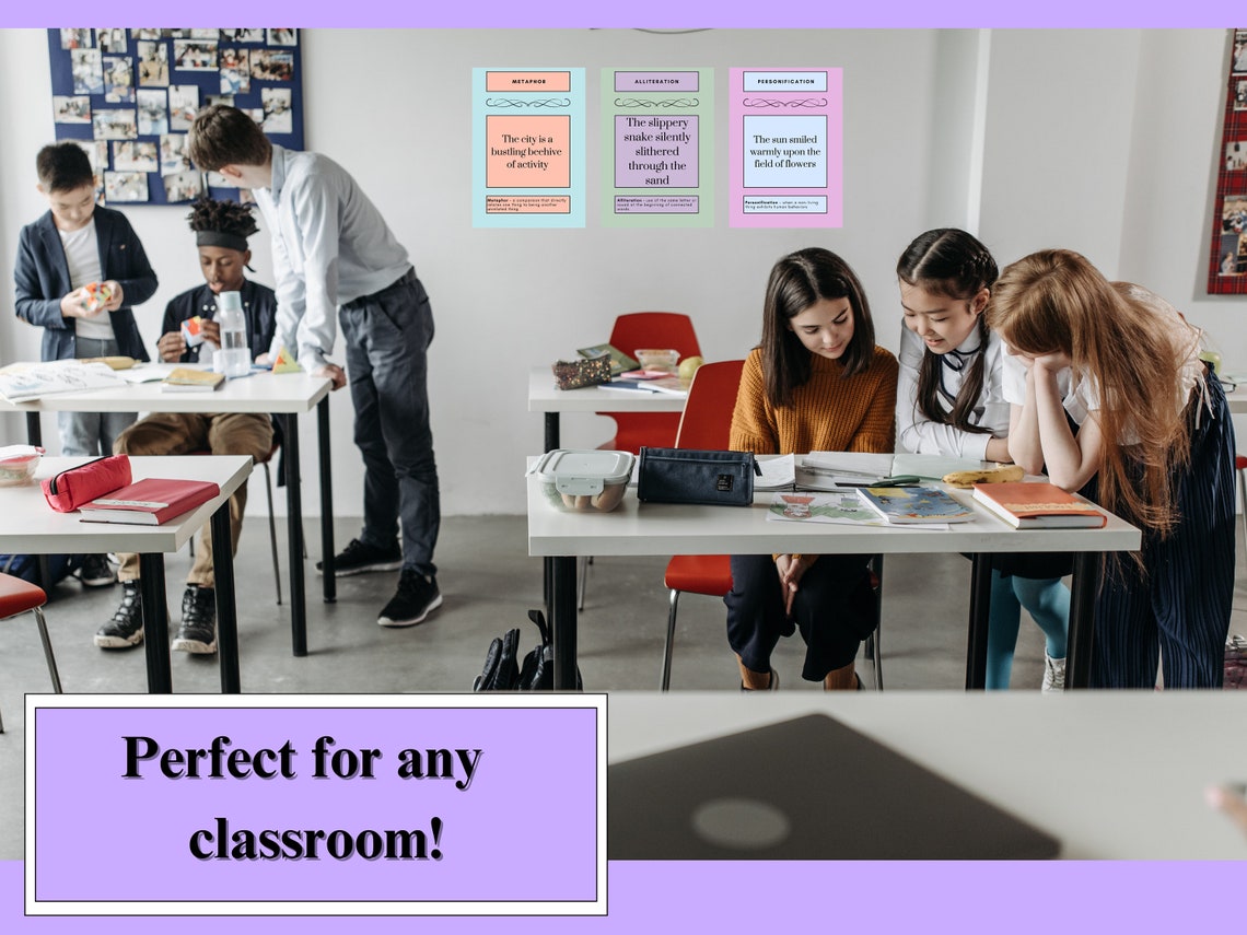 Literary Devices Classroom Posters - Classroom Decor - English Teacher ...
