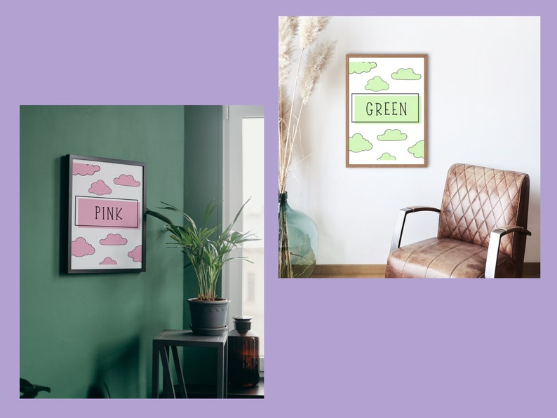 Mystical Cloud Color Posters - Classroom Posters- Instant Download ...