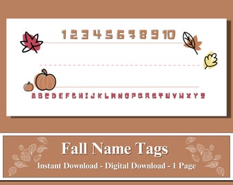 Seasonal Name Tags Set Instant Download Season Printable Summer Winter ...
