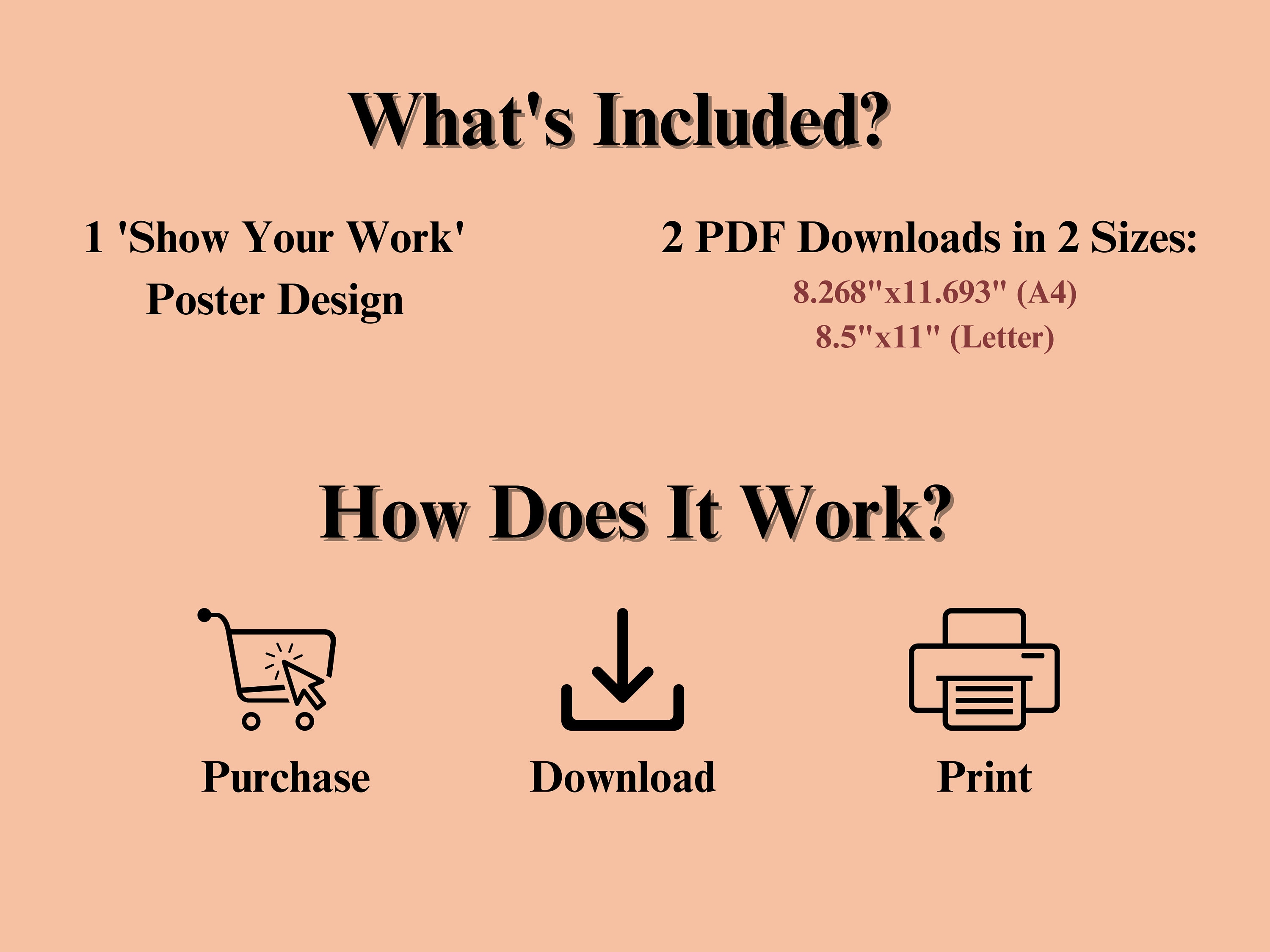 Show Your Work Classroom Poster: Math & Science Decor (PDF Download A4 ...
