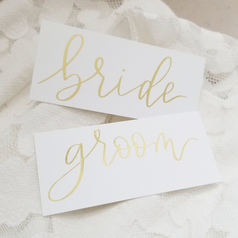 4 Bride and Groom Vinyl Stickers Wedding Decals - Etsy