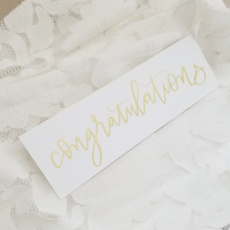 Congratulations Vinyl Sticker Wedding Decals Modern - Etsy