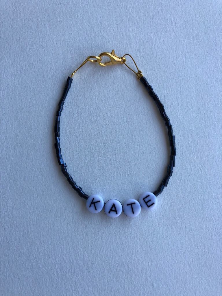 Personalised Letter Bead Bracelet Valentine's Day Gift | Etsy