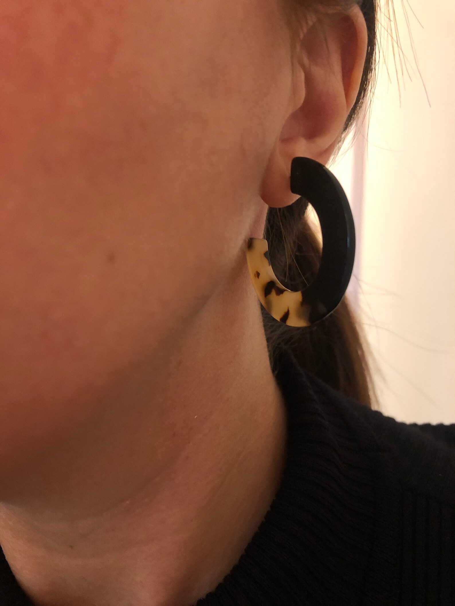 Tortoise Shell Statement Earrings in Blonde&black Christmas - Etsy