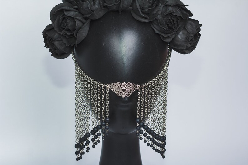 Burning Man Mask Face Chain Mask Costume Black Gothic Jewelry - Etsy