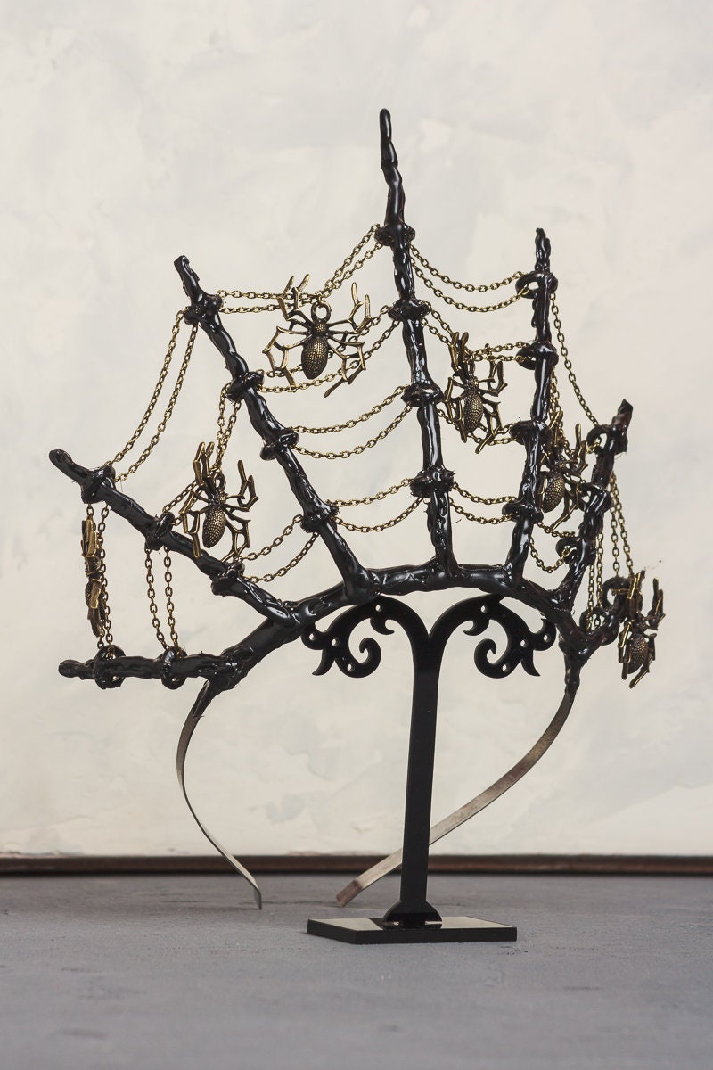 Black spider crown Halloween costume headdress Gothic diadem | Etsy