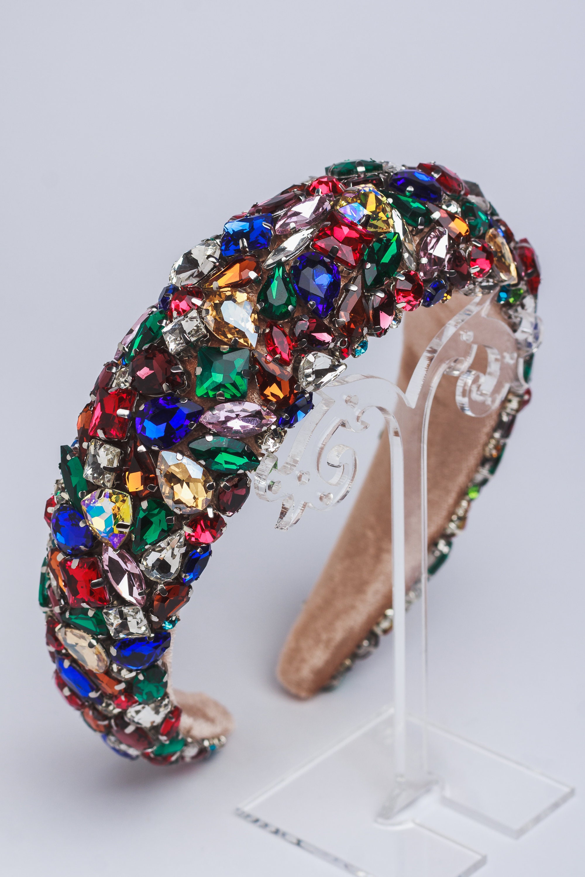 Jeweled headband Colorful beaded headbands for women Wedding | Etsy