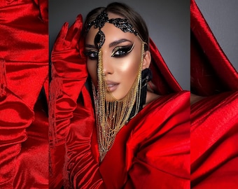 Arabic Gold Face Chain - Etsy