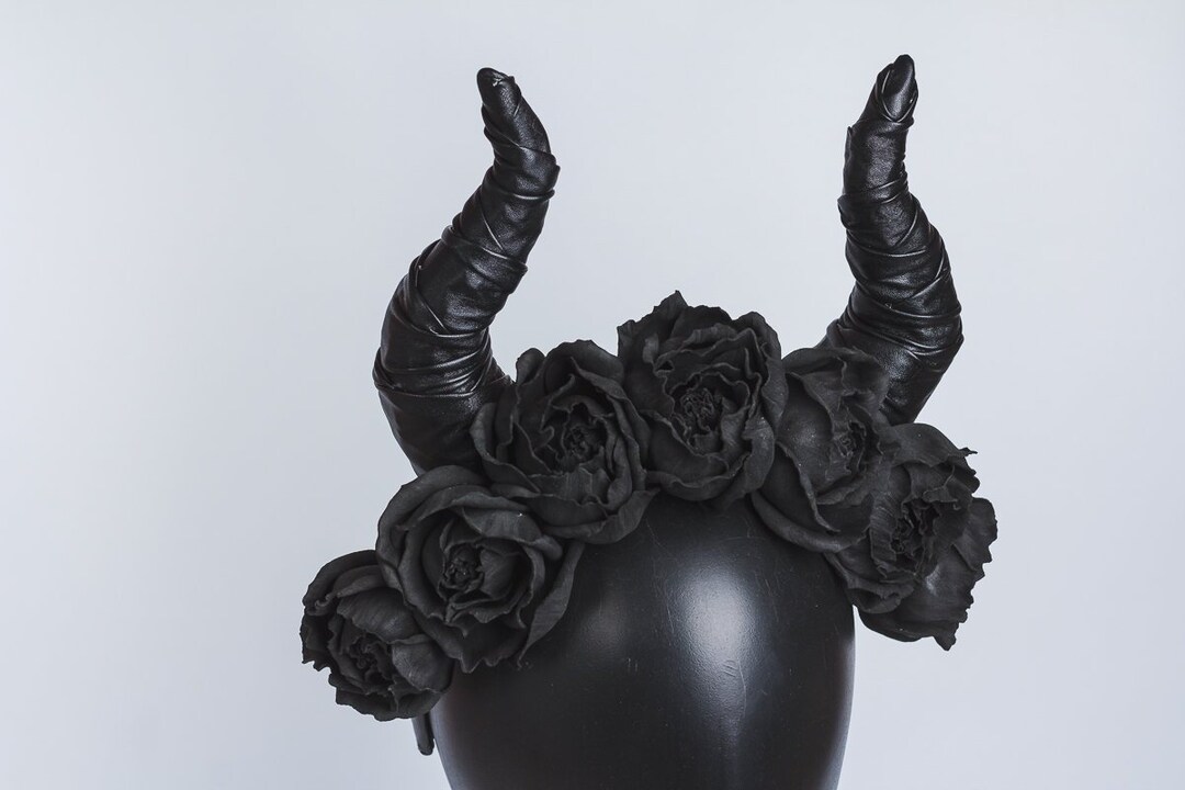 Burning Man Headpiece Demon Horns Crown Devil Headdress Halloween ...