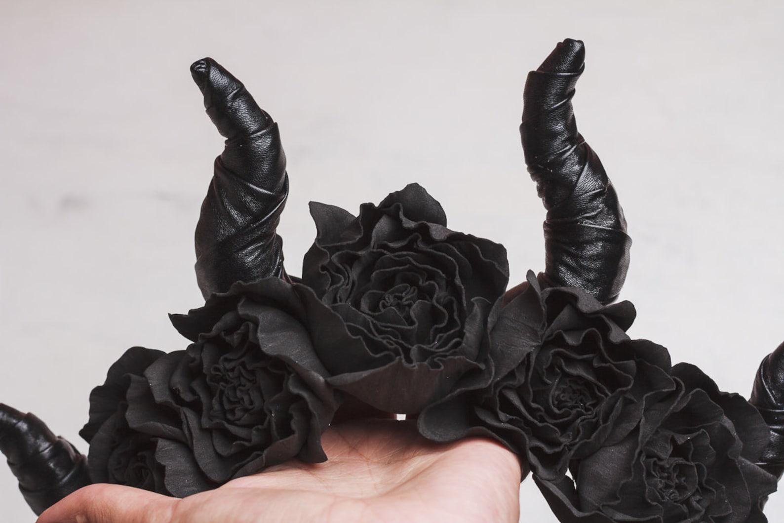 Demon Horns Costume Crown Halloween Devil Headdress Gothic - Etsy