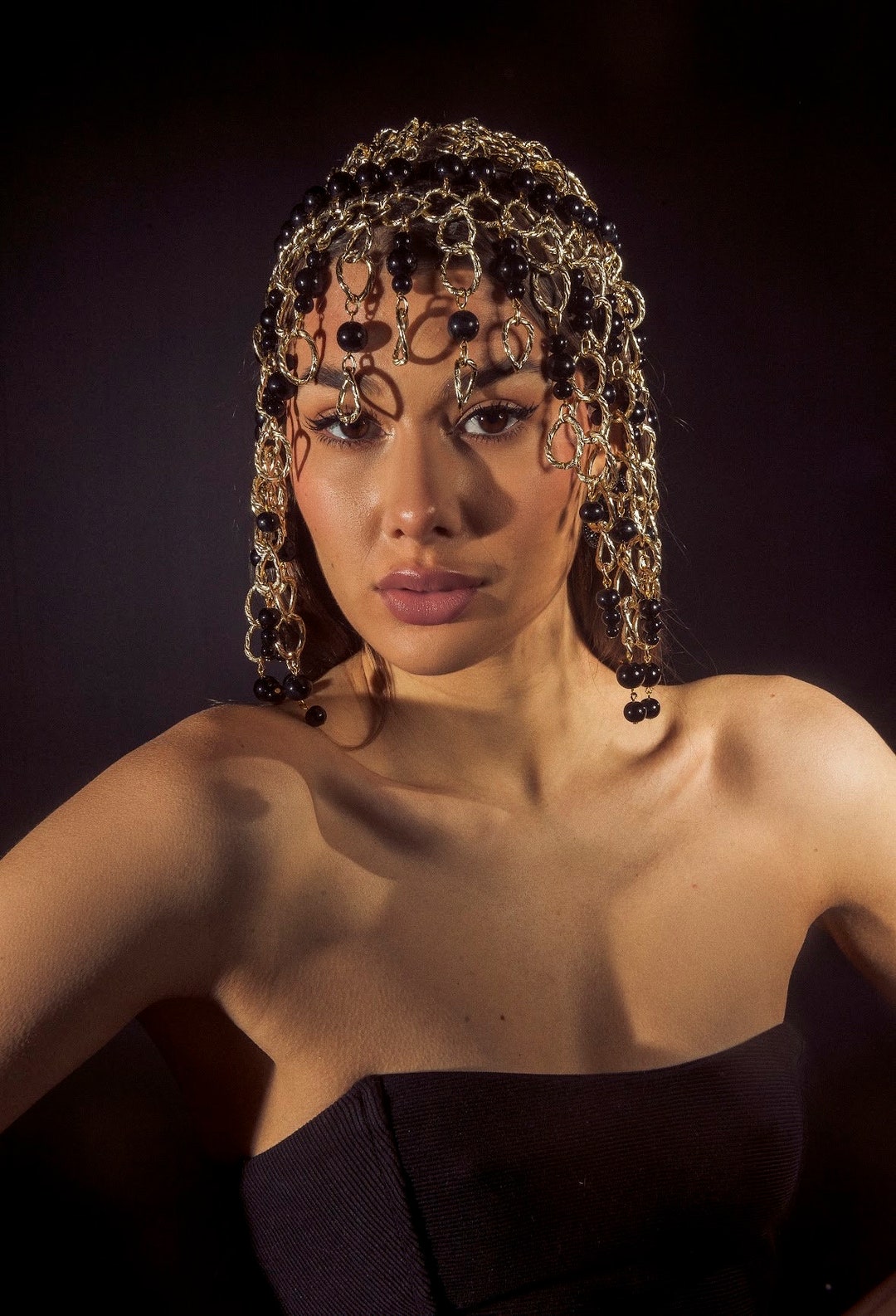 Gold Chain Wigs Dune Wig Gold Hair Chain Face Chain Fashion Wigs ...