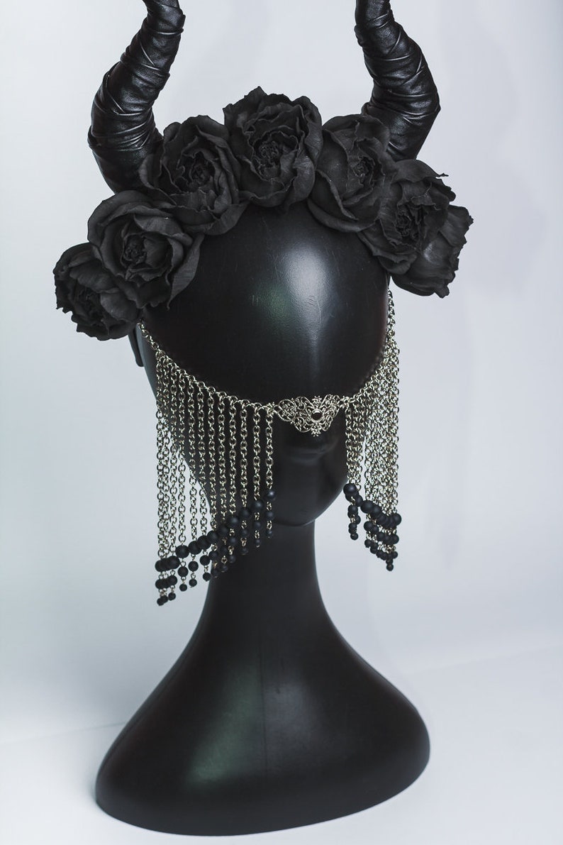 Burning Man Mask Face Chain Mask Costume Black Gothic Jewelry | Etsy