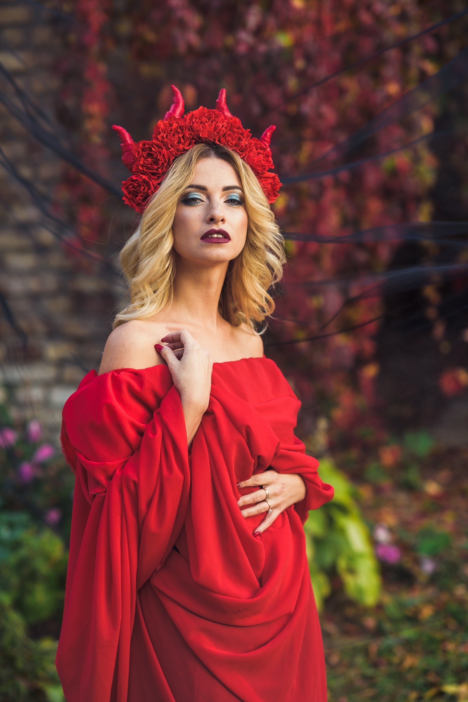 Demon Horns Headdress Red Devil Halloween Costume Crown Gothic - Etsy