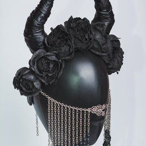 Burning Man Headpiece Demon Horns Crown Devil Headdress Halloween ...