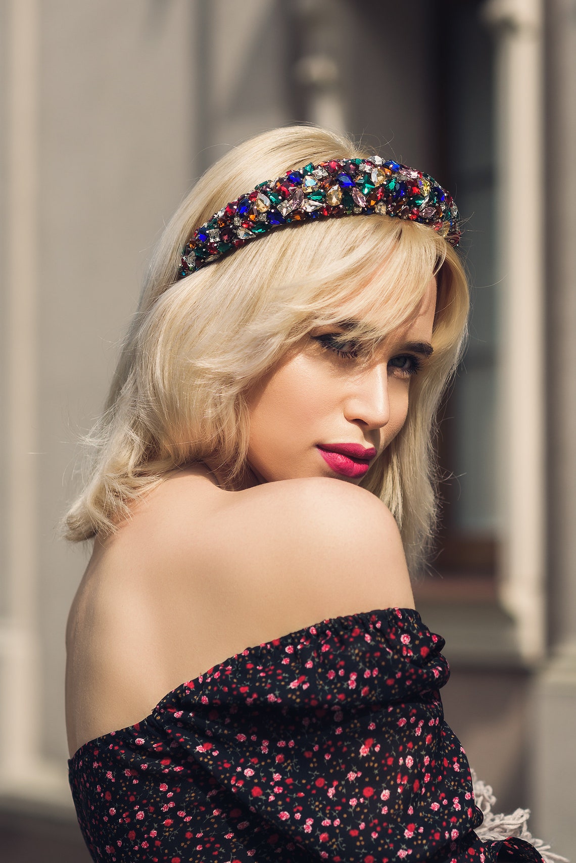 Jeweled headband Colorful beaded headbands for women Wedding | Etsy